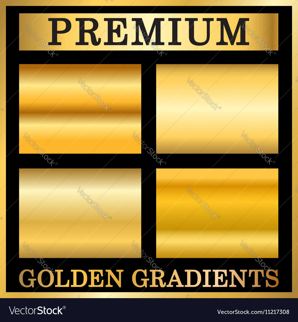 Gold texture square patterns set Royalty Free Vector Image