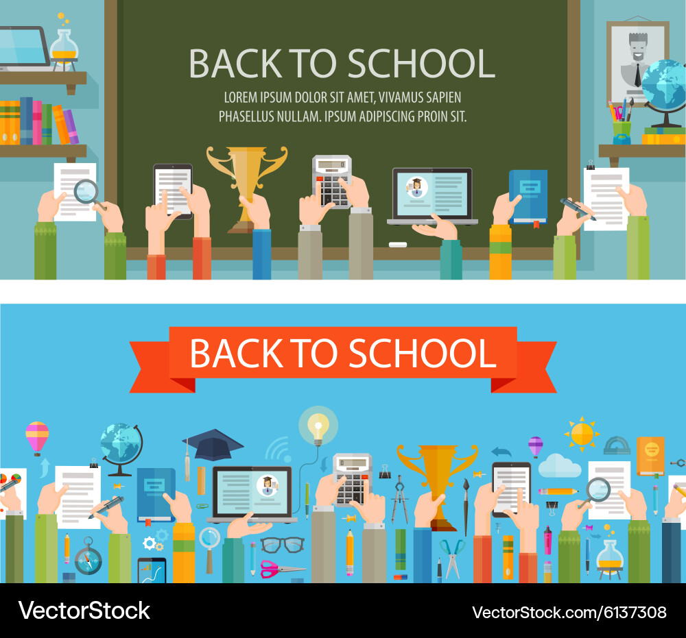 School logo design template education Royalty Free Vector