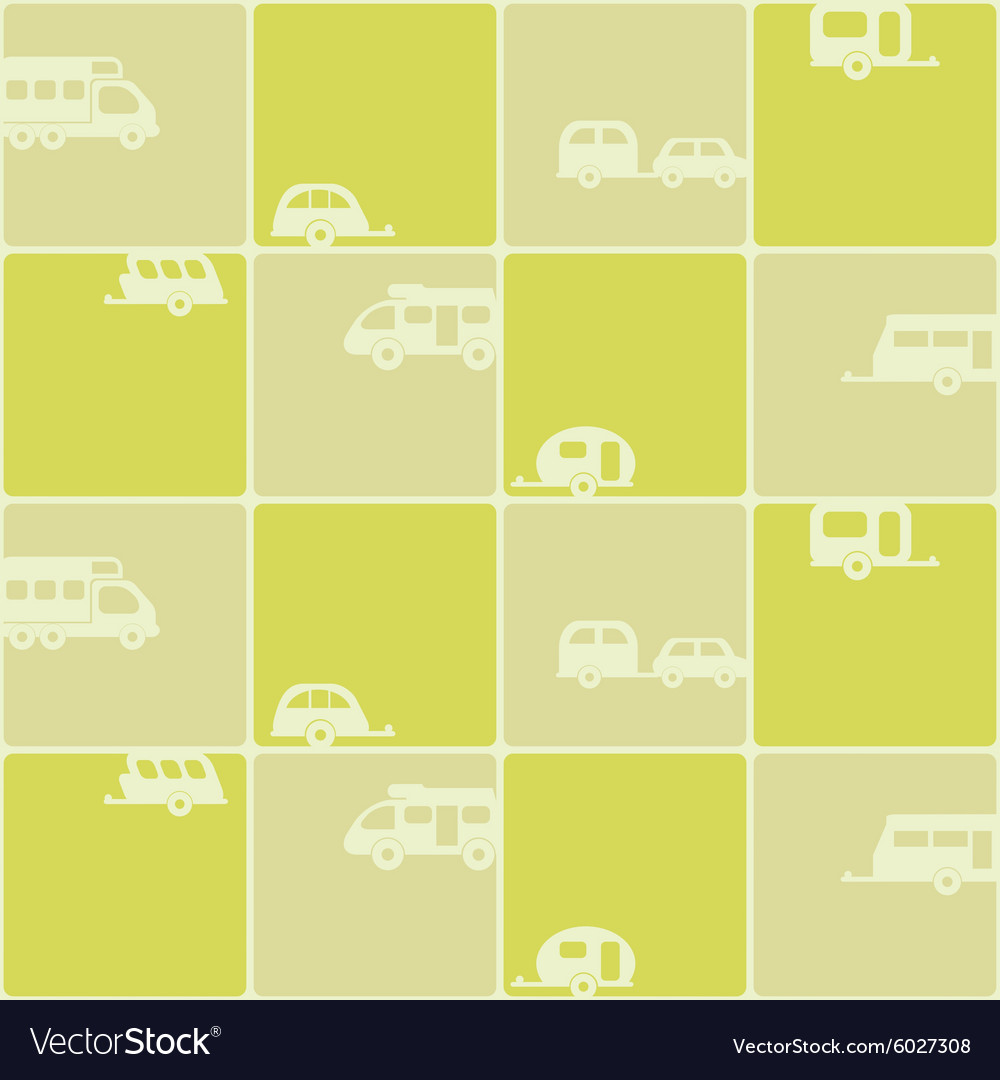 Seamless background with trailers Royalty Free Vector Image