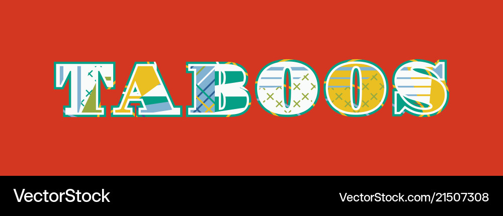 Taboos concept word art Royalty Free Vector Image