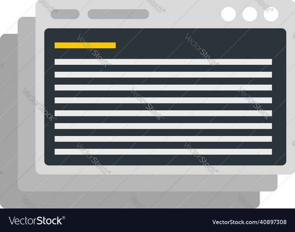 Web page testing icon flat isolated Royalty Free Vector