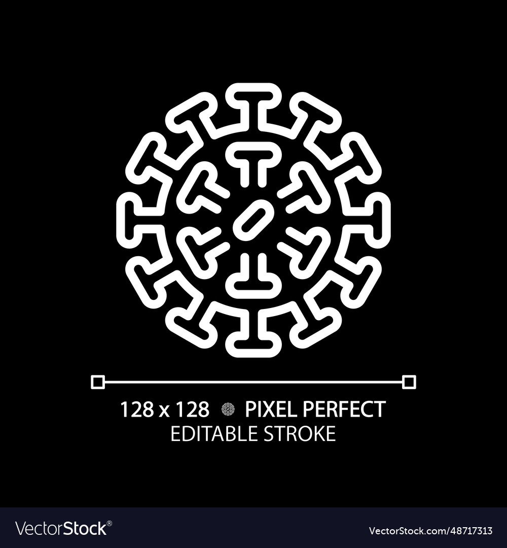 2d customizable thin line white rotavirus icon Vector Image