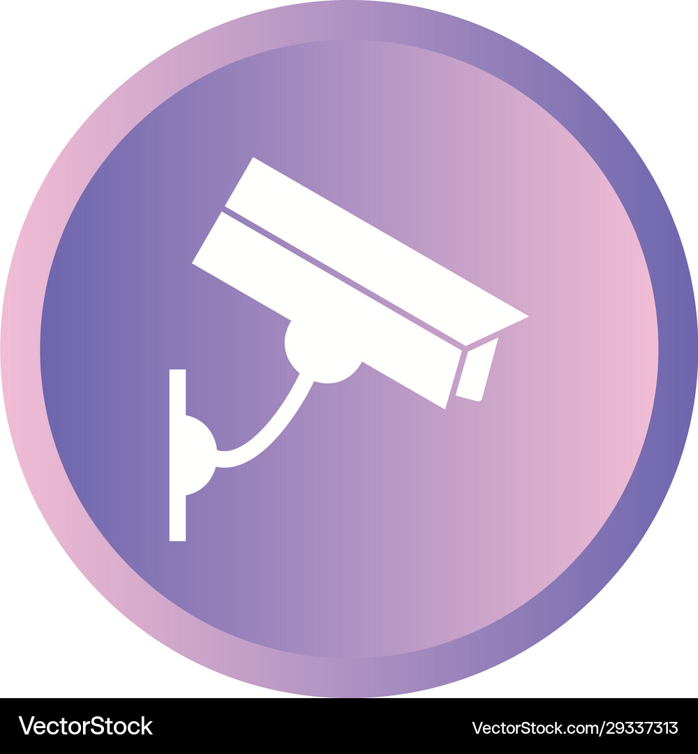 Beautiful cctv camera glyph icon Royalty Free Vector Image