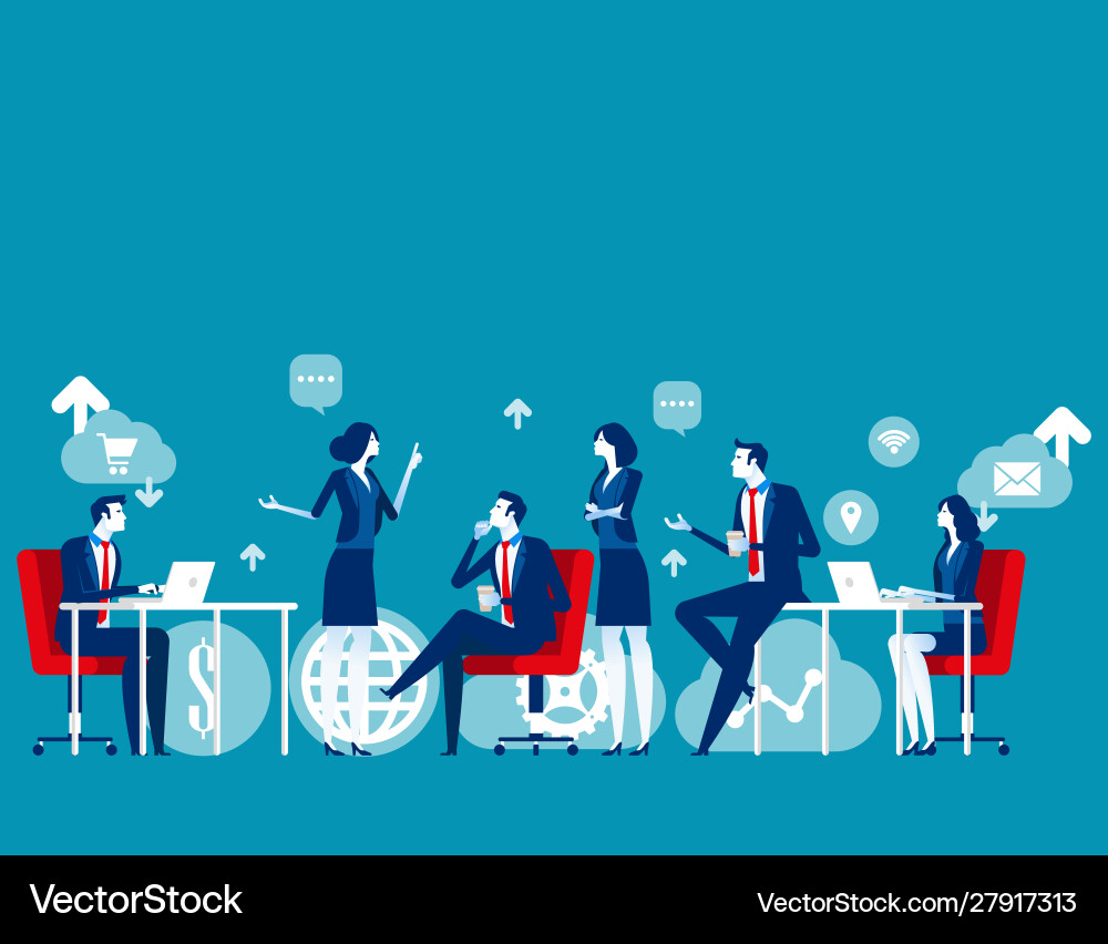 Business meeting concept Royalty Free Vector Image