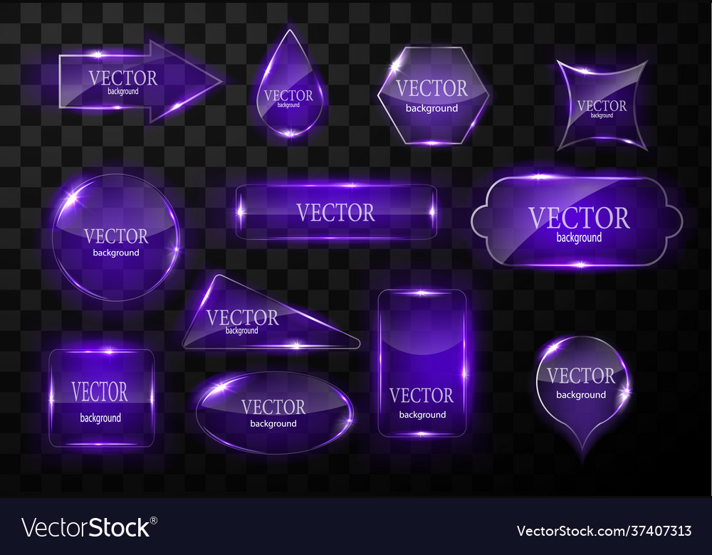 Glass button plane easy editable Royalty Free Vector Image