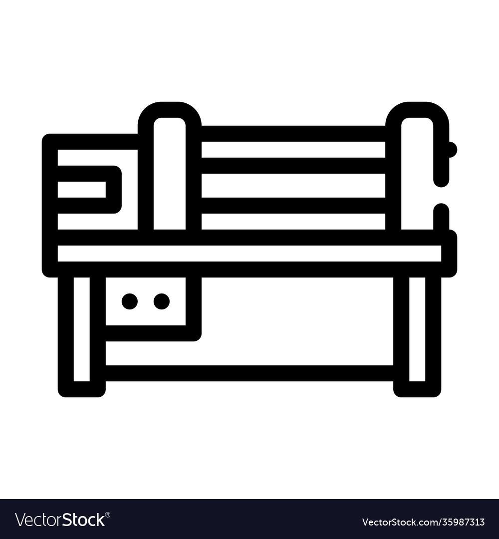 Rolling machine line icon flat Royalty Free Vector Image