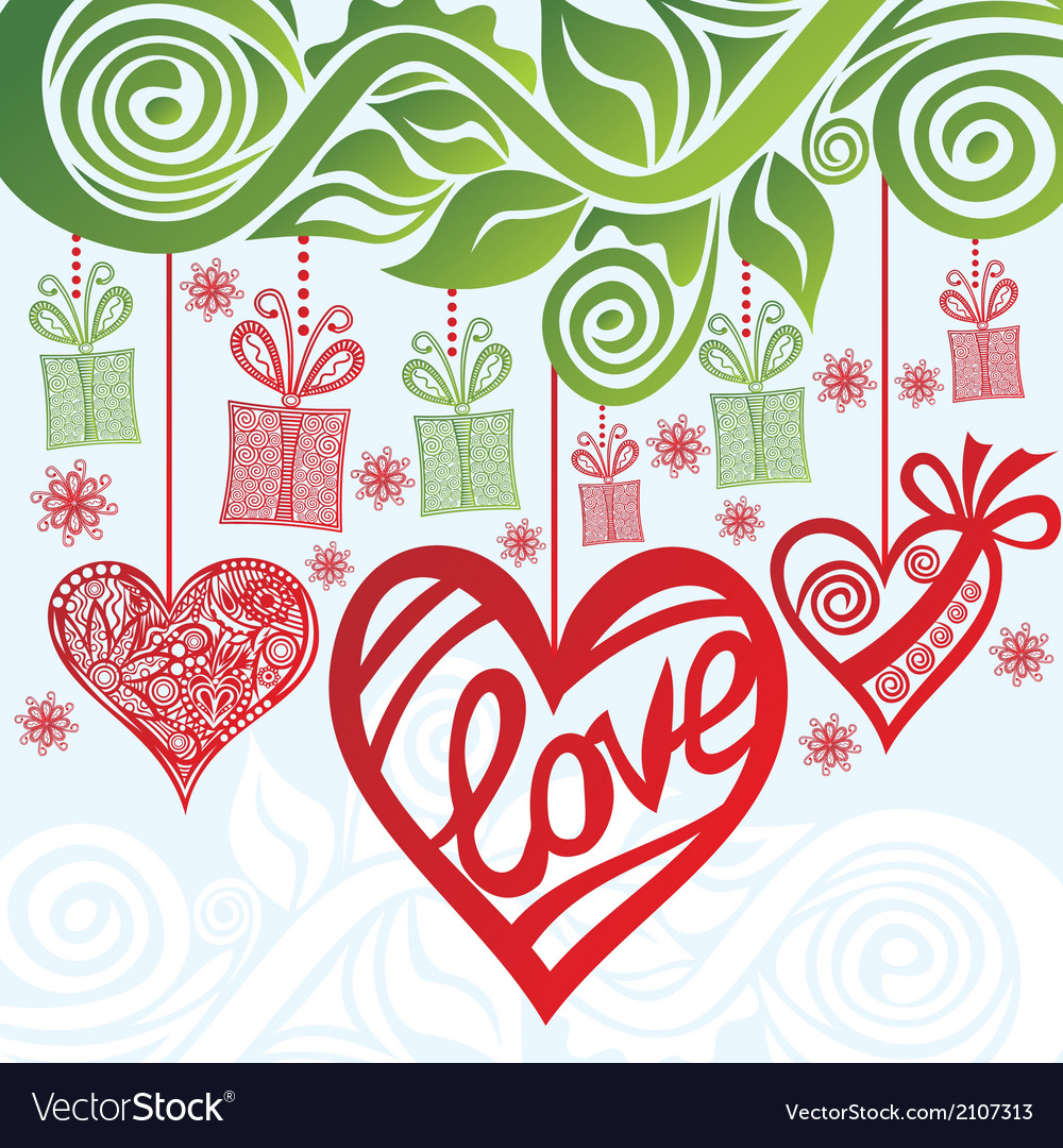 Romantic pattern background hearts Royalty Free Vector Image