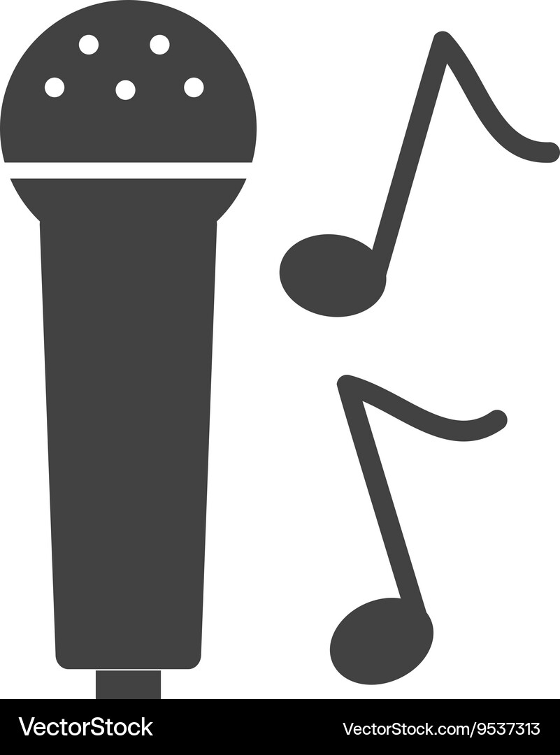 Singing on mic Royalty Free Vector Image - VectorStock