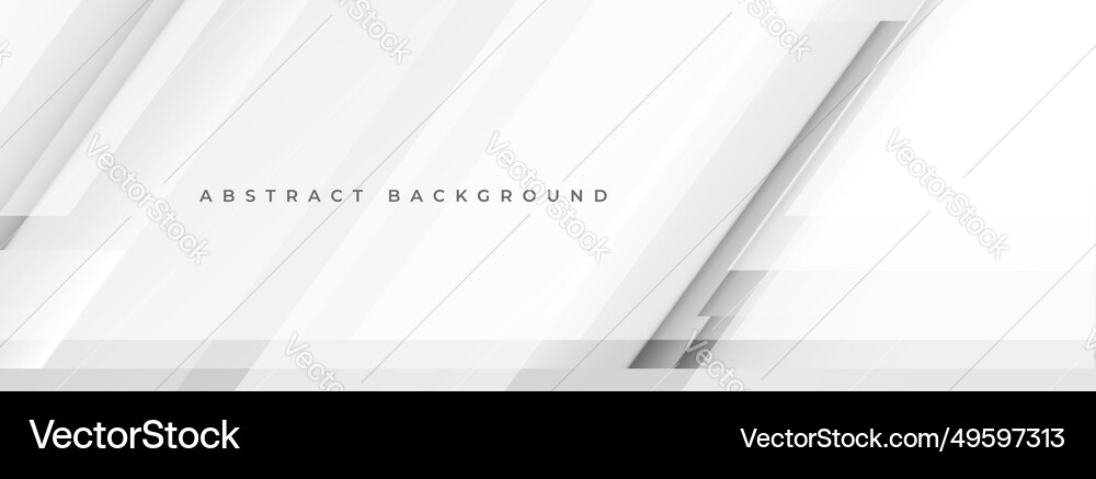 White and grey abstract modern technology banner Vector Image