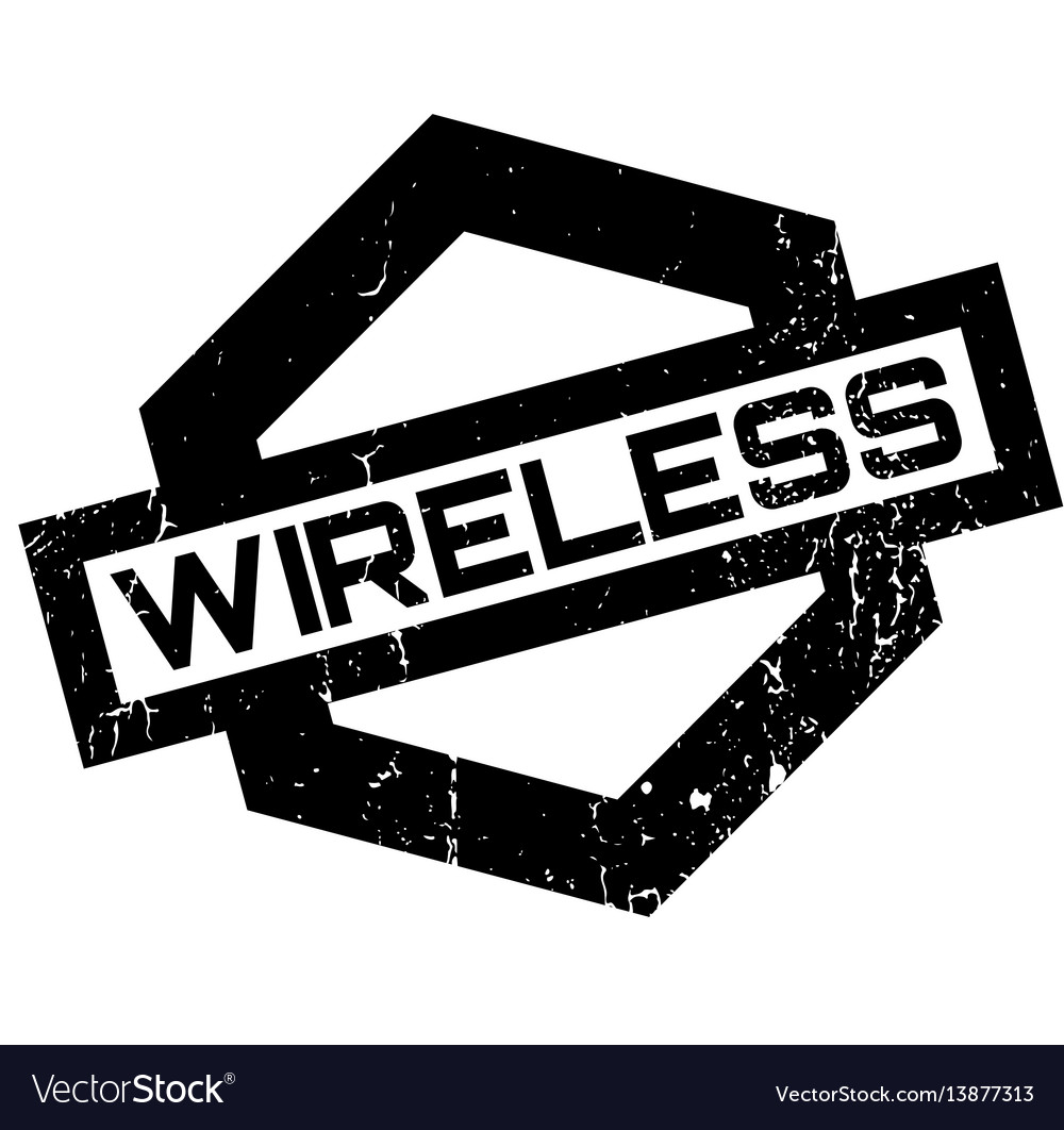 Wireless rubber stamp Royalty Free Vector Image