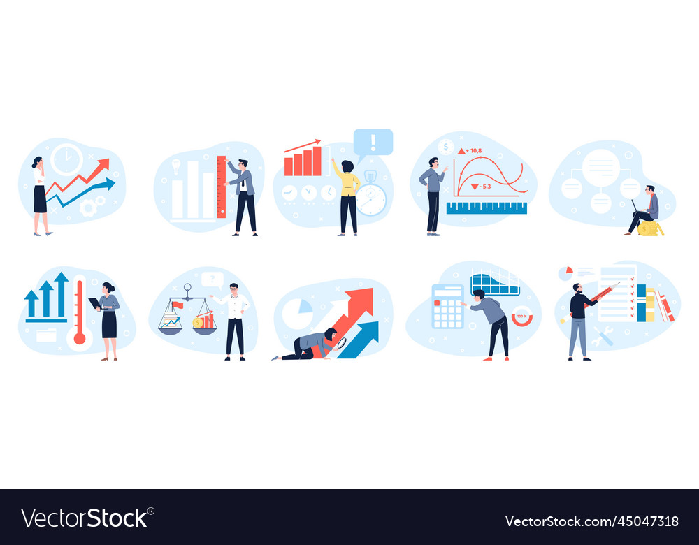 Benchmarking testing concept operational Vector Image