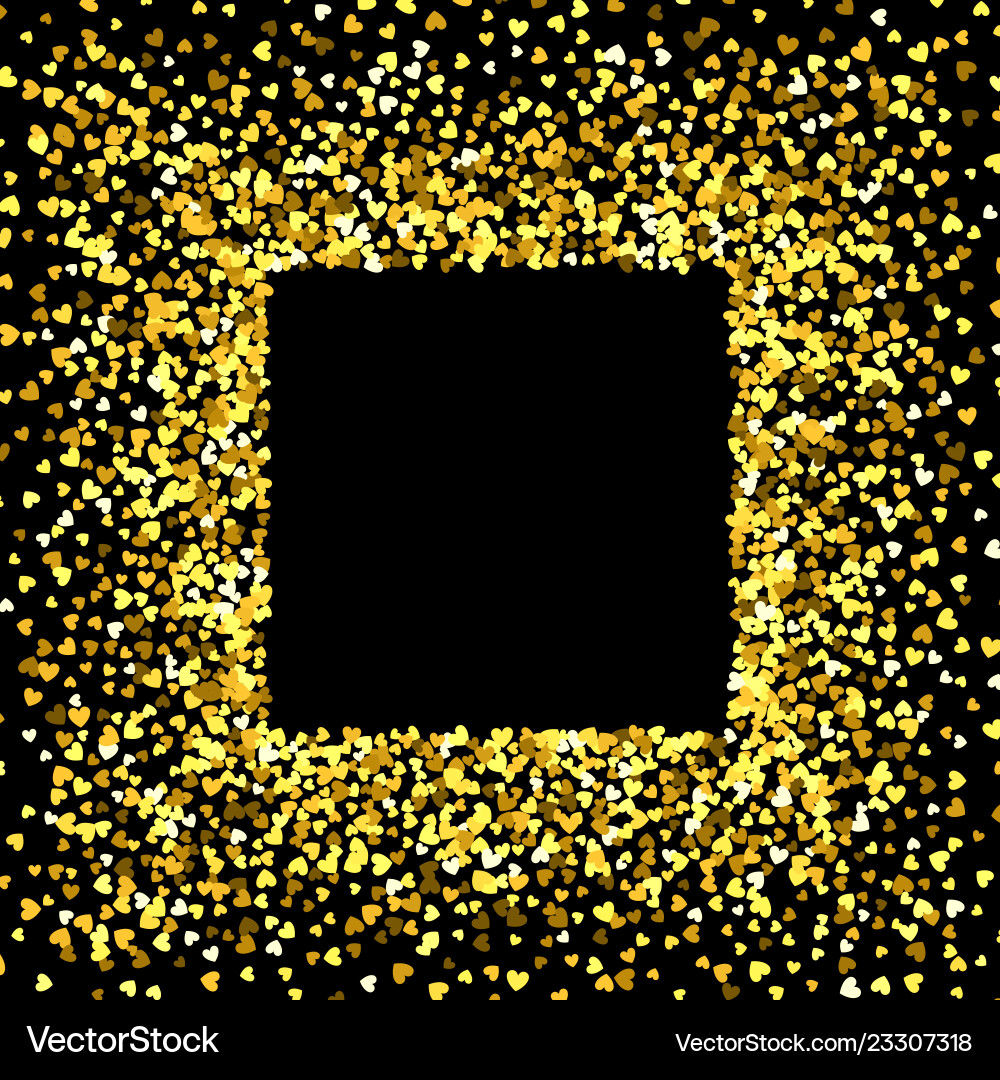 Frame or border of random scatter hearts Vector Image