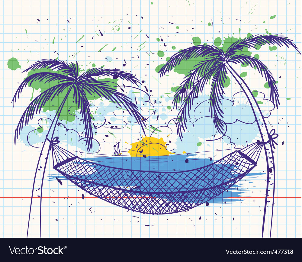 Hammock Royalty Free Vector Image - VectorStock