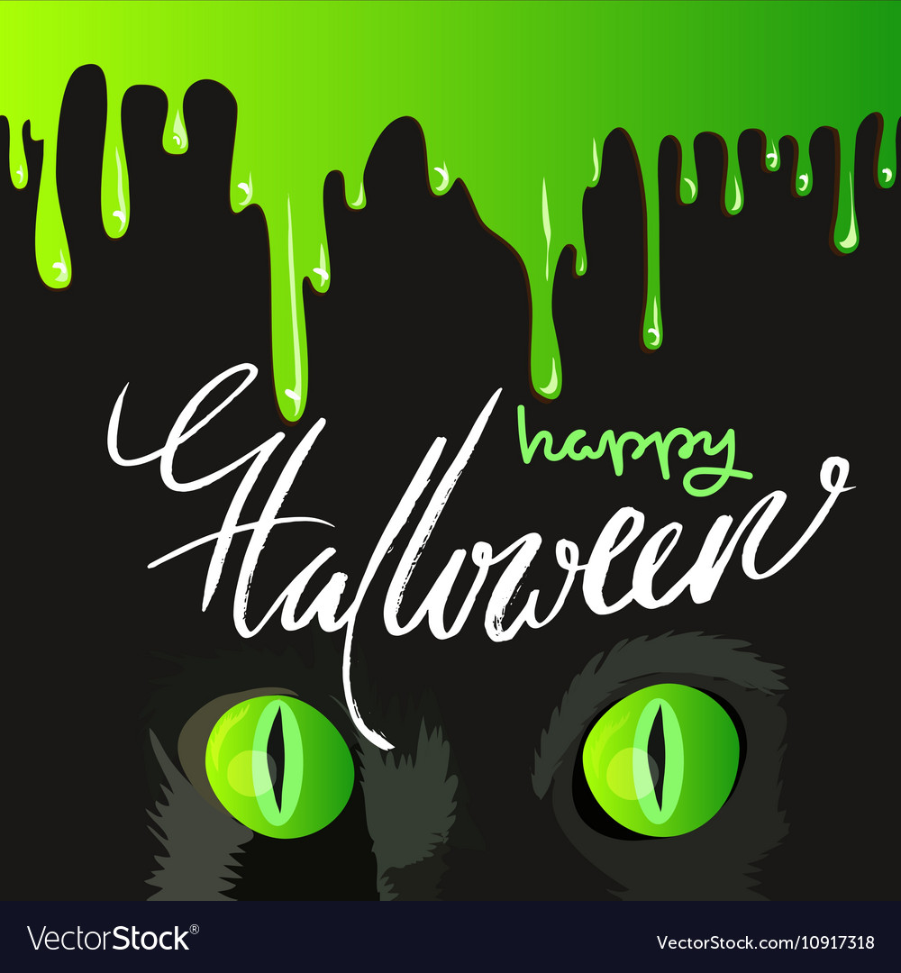 Happy halloween black cat cute design Royalty Free Vector