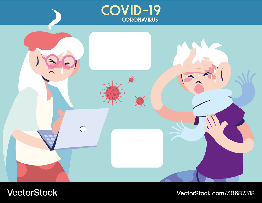 Infographic showing people with symptoms Vector Image