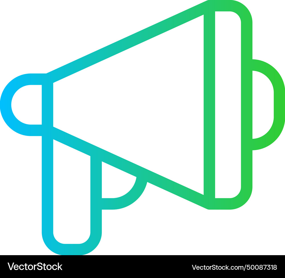 Megaphone digital marketing icon with blue Vector Image