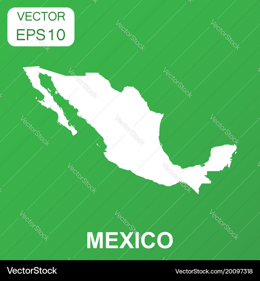 Mexico map icon business concept pictograph Vector Image