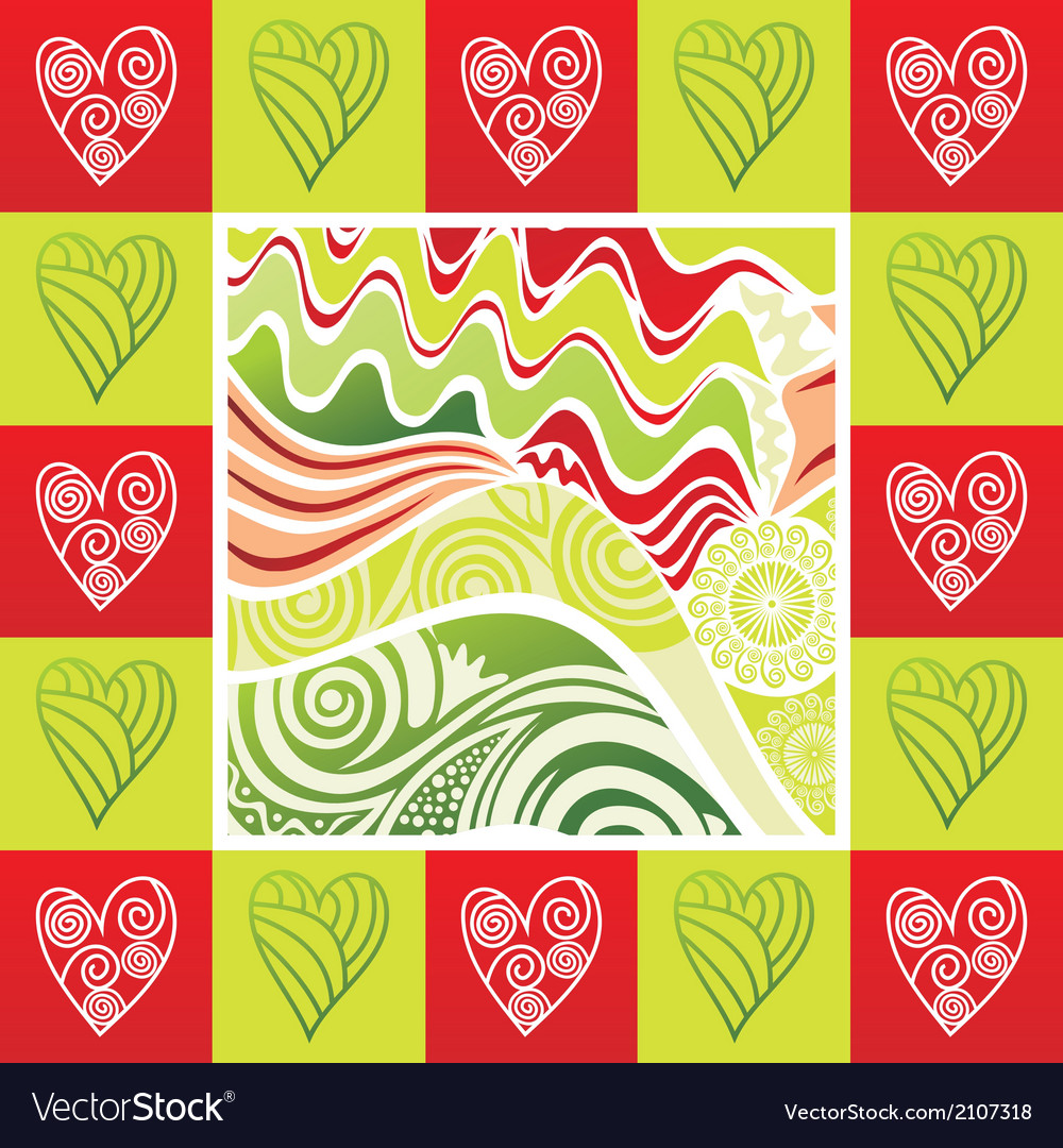 Romantic pattern background hearts Royalty Free Vector Image