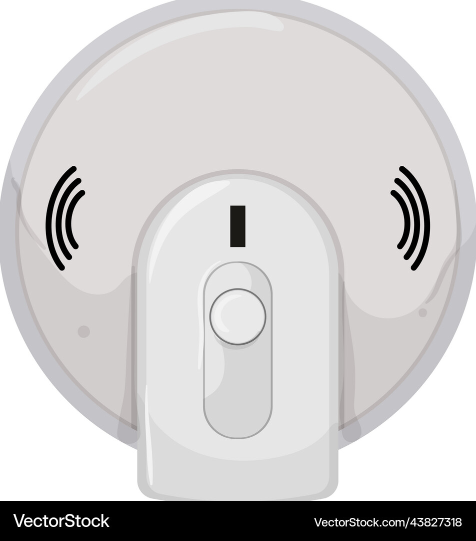 Safety smoke detector cartoon Royalty Free Vector Image