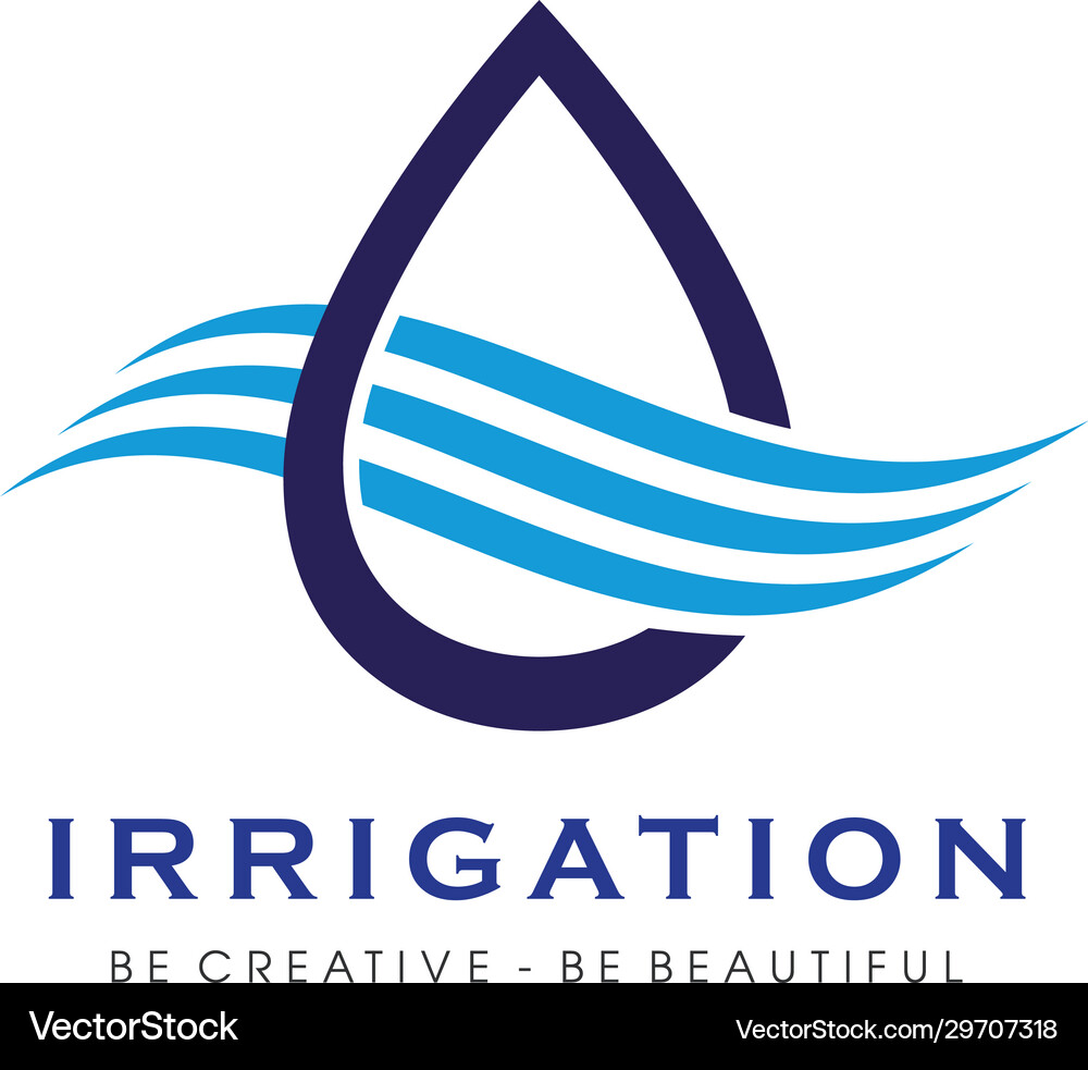 Sprinkler irrigation logo irrigation logo Vector Image