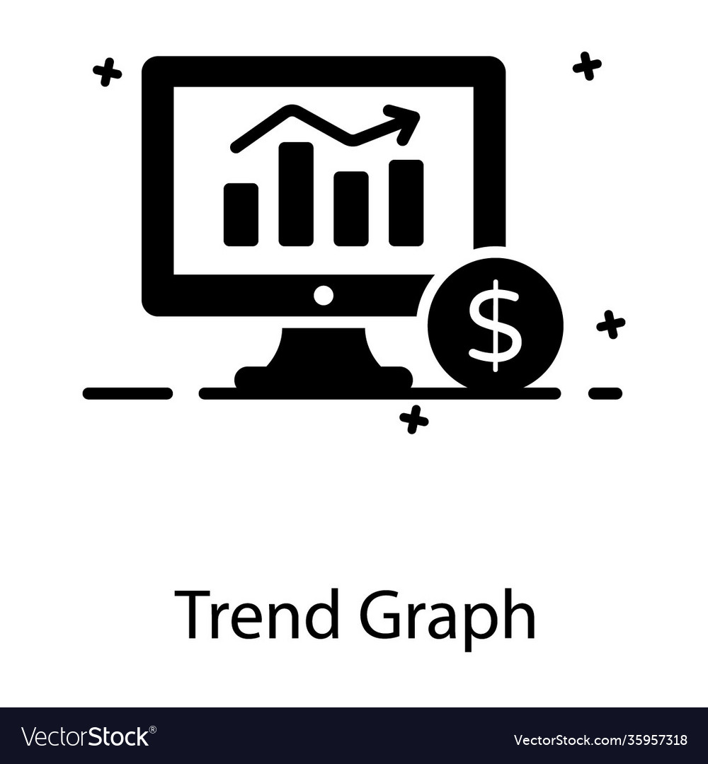 Trend graph Royalty Free Vector Image - VectorStock