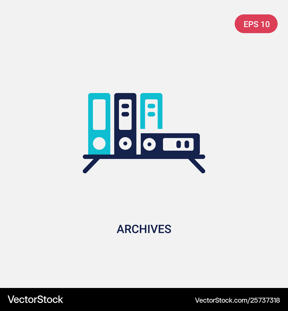 Two color archives icon from education concept Vector Image