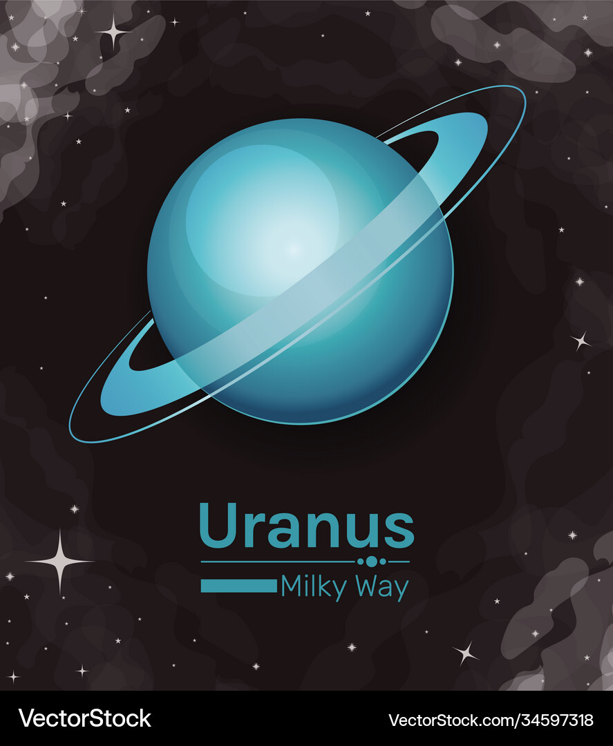 Uranus planet milky way style icon design Vector Image