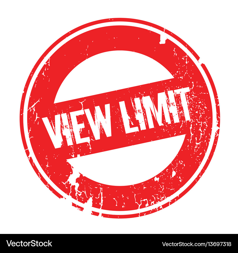 View limit rubber stamp Royalty Free Vector Image