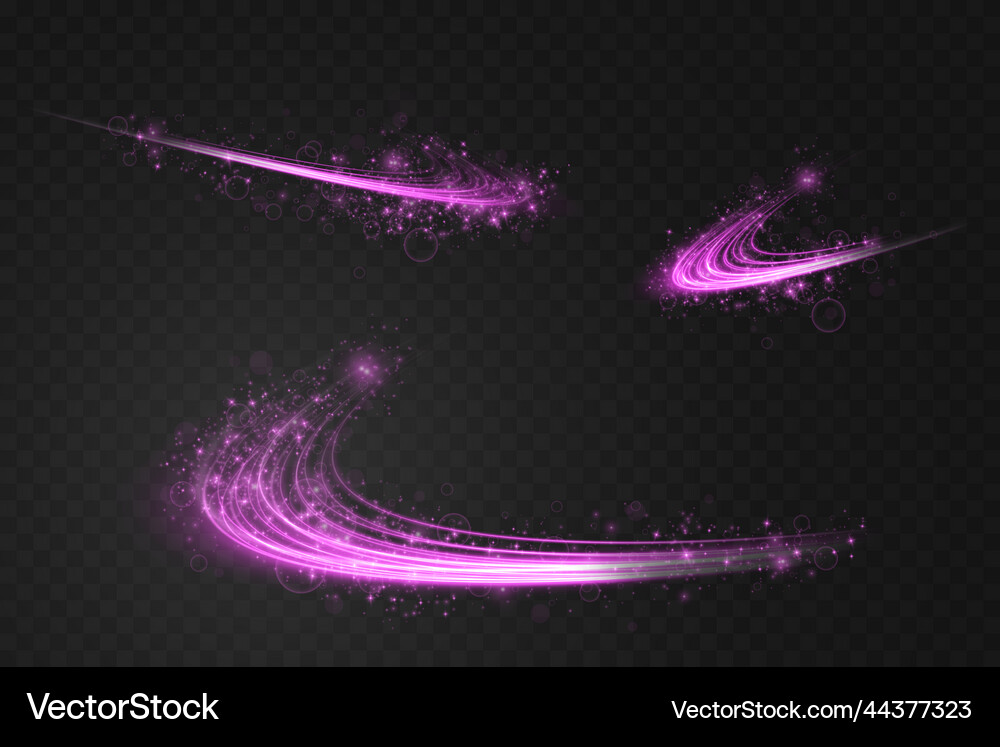 Abstract light lines of movement and speed Vector Image