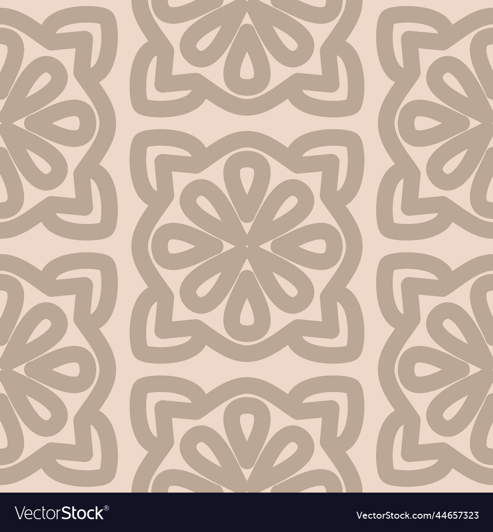 Beige monochrome seamless pattern with pattern Vector Image