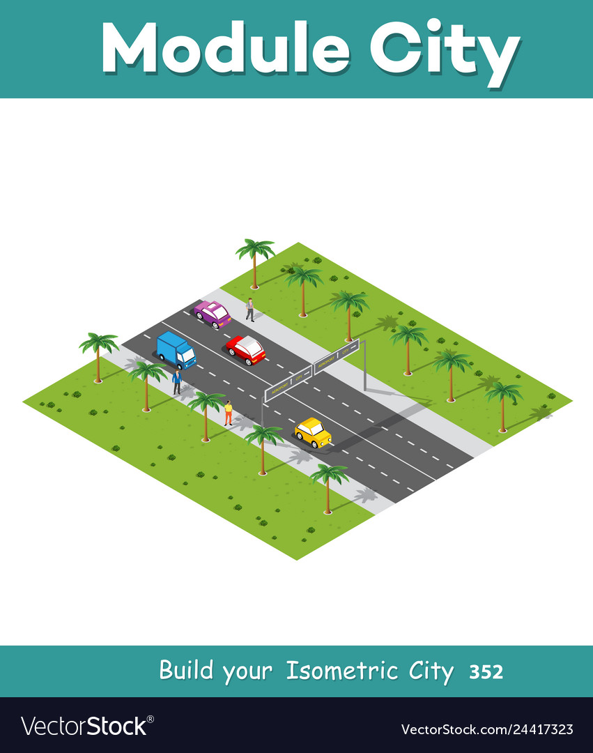 City high-speed highway Royalty Free Vector Image