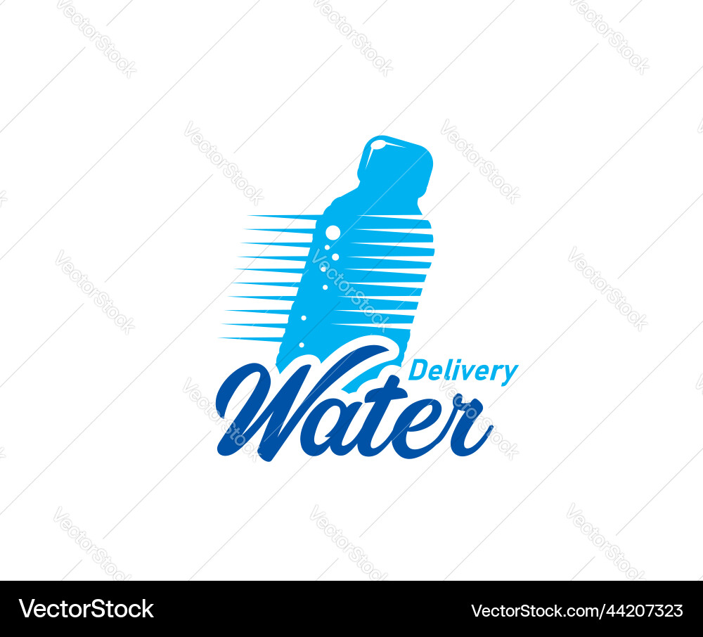 Clear water delivery service blue icon Royalty Free Vector