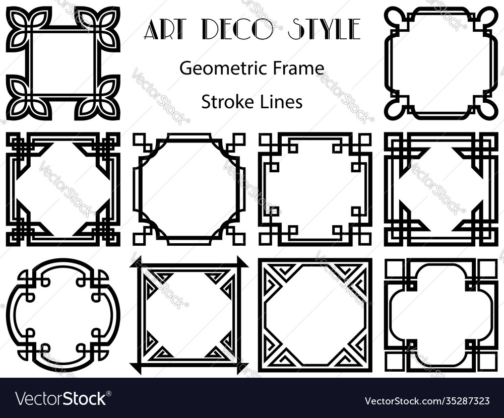 Frames simple customary set groundwork element Vector Image