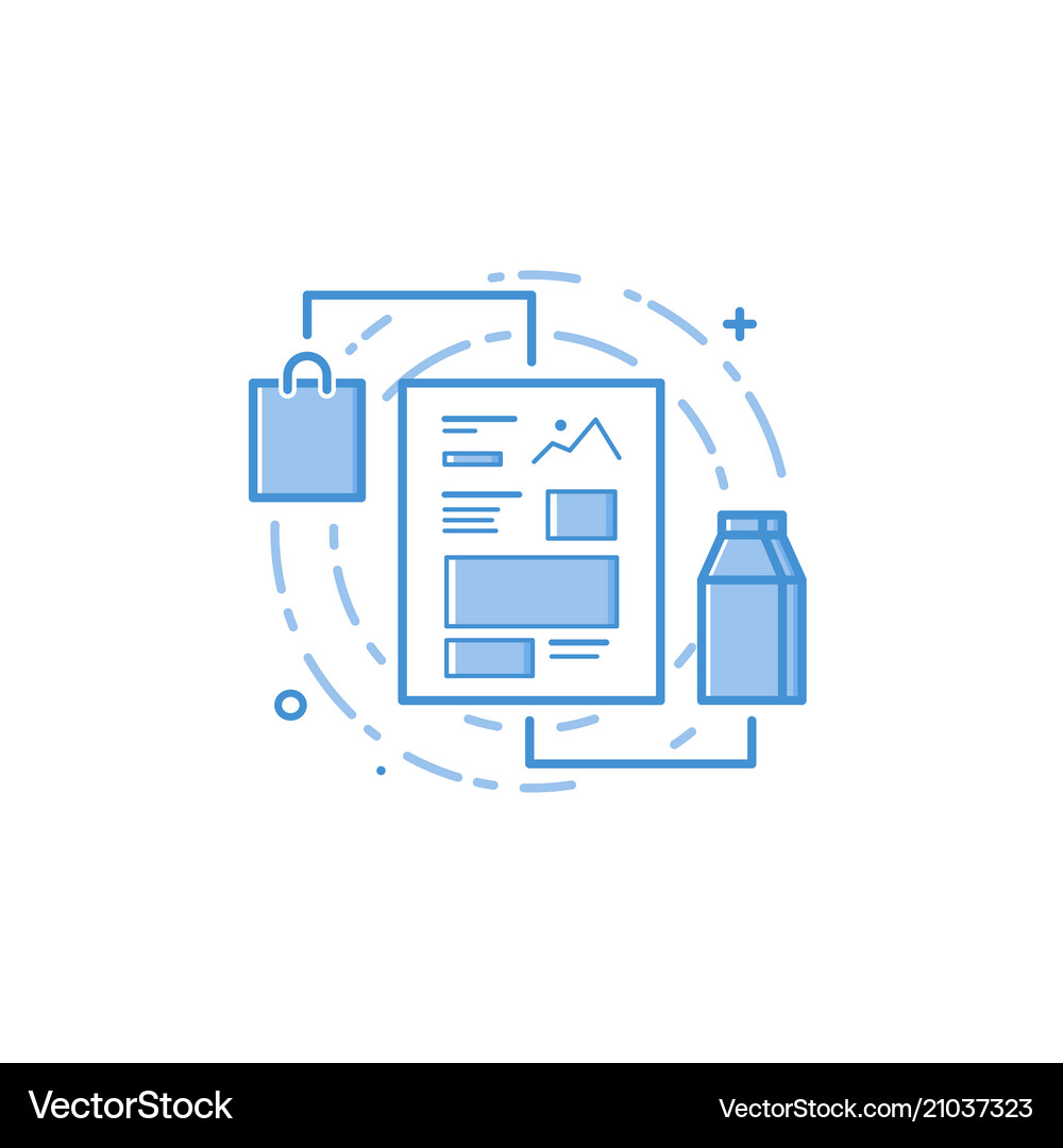 Graphic design concept of product Royalty Free Vector Image