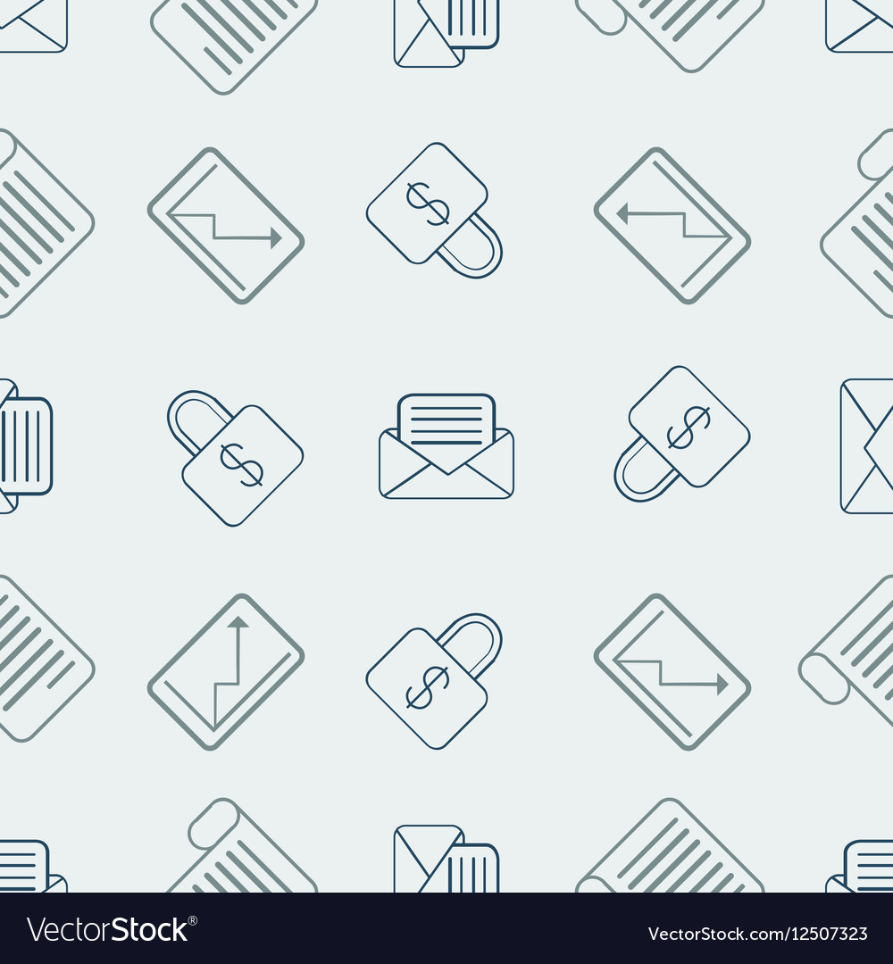 Pattern with business elements Royalty Free Vector Image