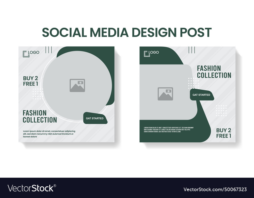 Set of 2 editable templates social media instagram