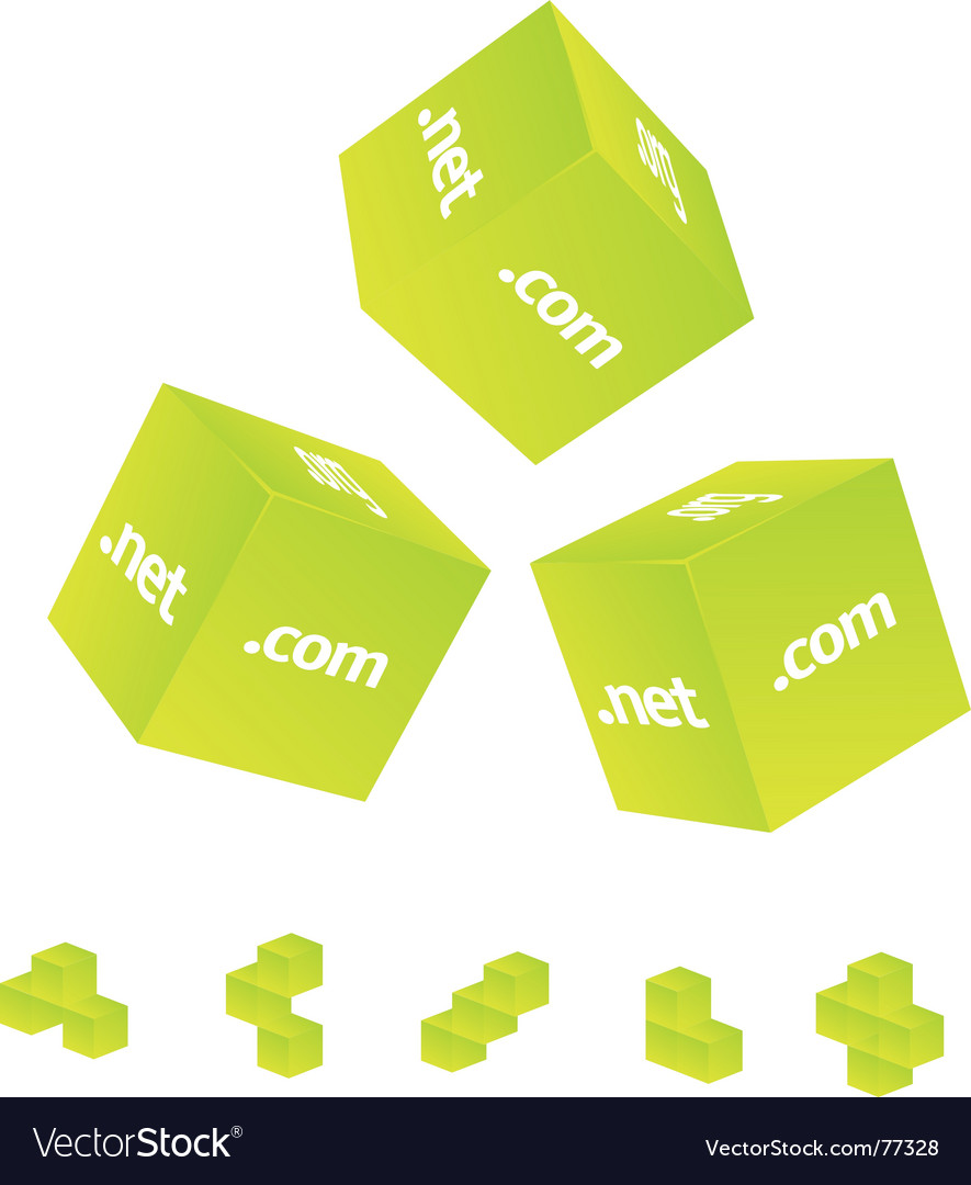 3d cubes set Royalty Free Vector Image - VectorStock