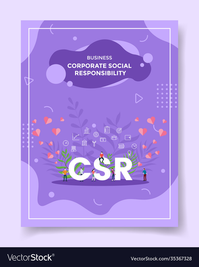 Business corporate social responsibility csr Vector Image