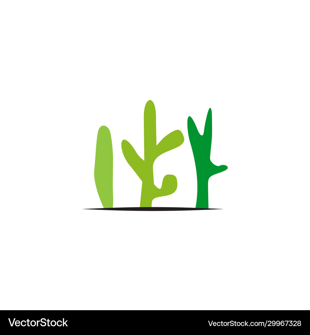 Cactus logo design template Royalty Free Vector Image