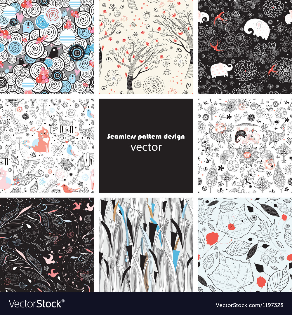 Different graphic patterns Royalty Free Vector Image