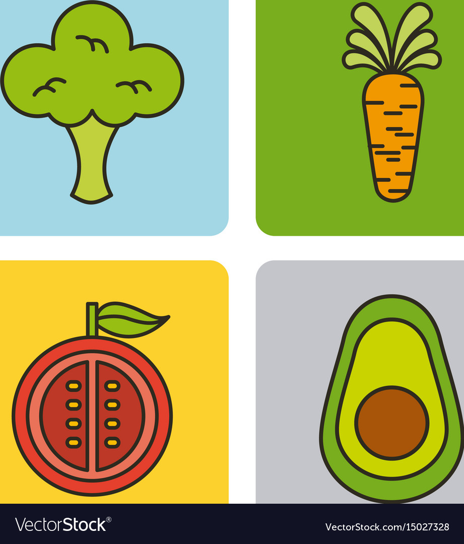 Healthy food Royalty Free Vector Image - VectorStock