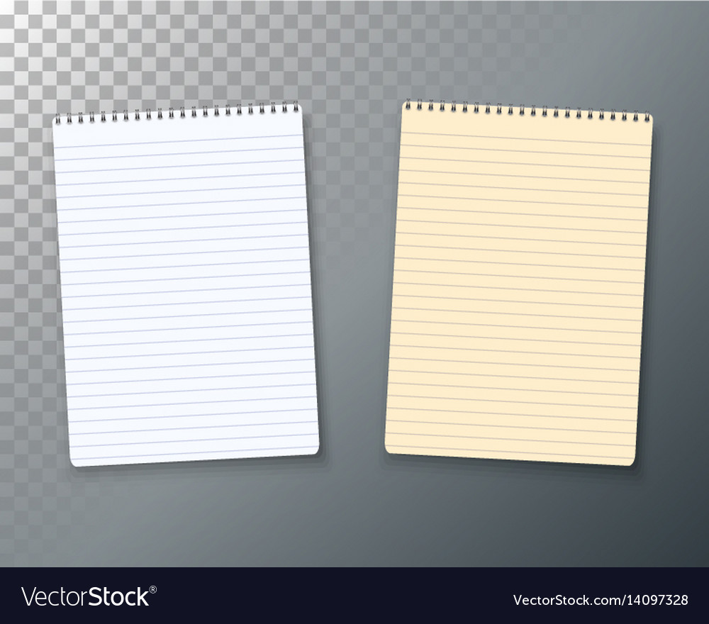 Notepad notebook template Royalty Free Vector Image