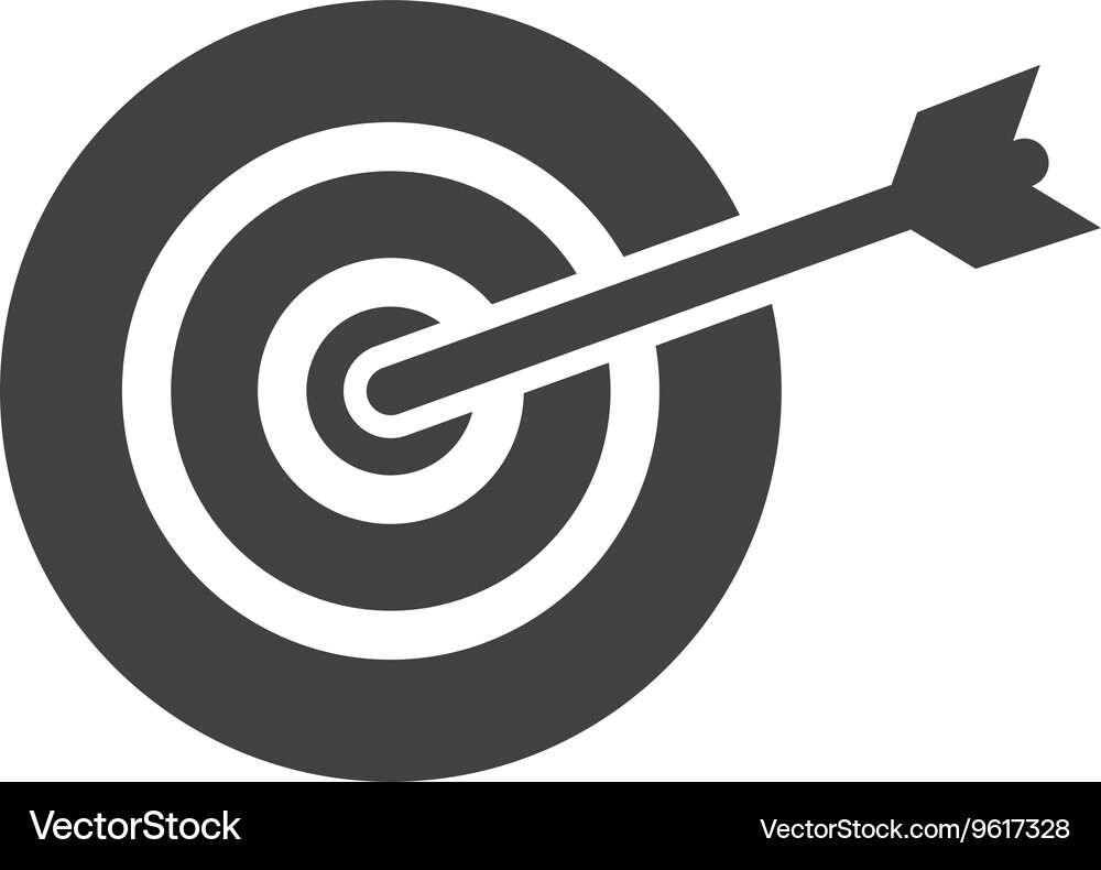 On target Royalty Free Vector Image - VectorStock