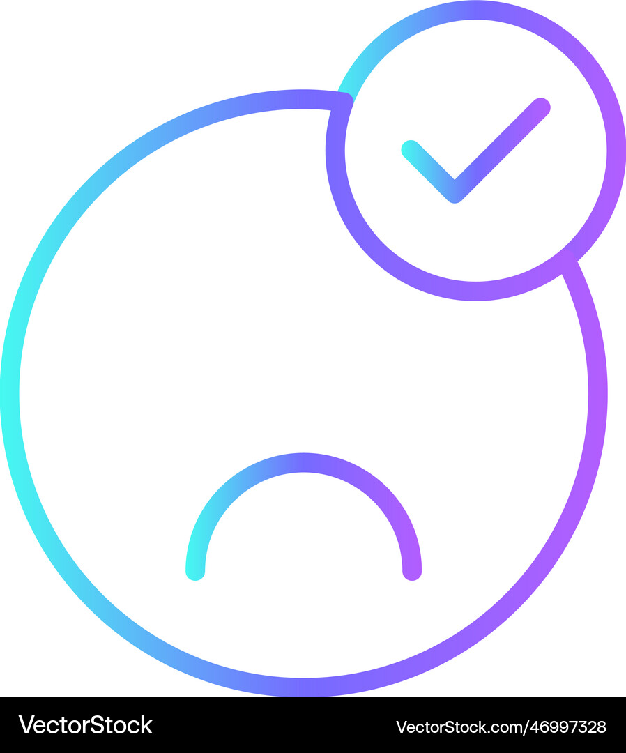 Positive review feedback icon with bblue duotone Vector Image