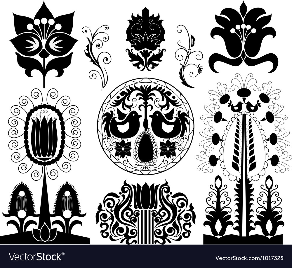 Set decorative patterns Royalty Free Vector Image