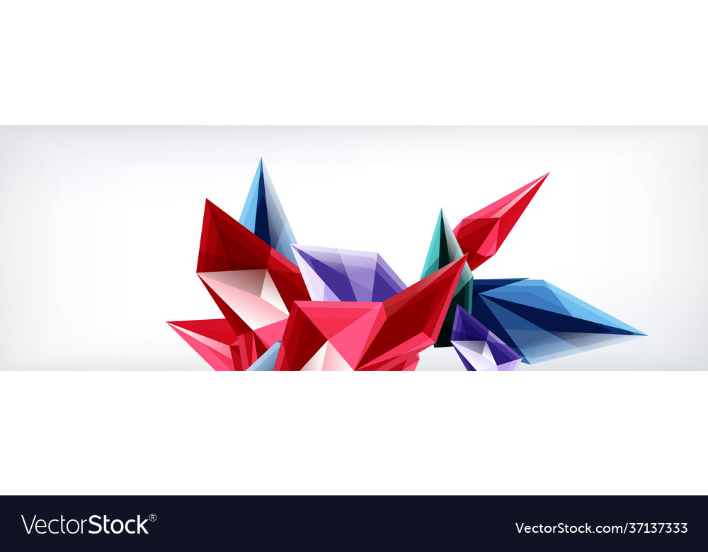 3d triangles and pyramids abstract Royalty Free Vector Image