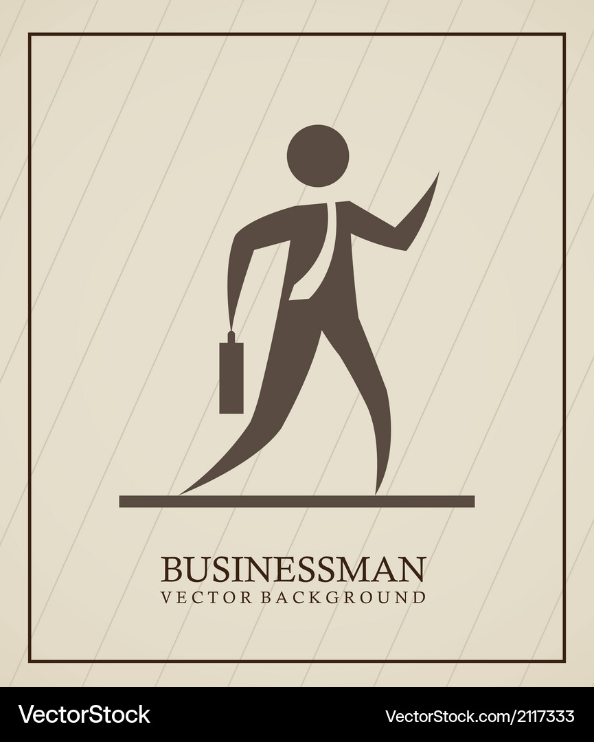 Businessman over vintage background Royalty Free Vector