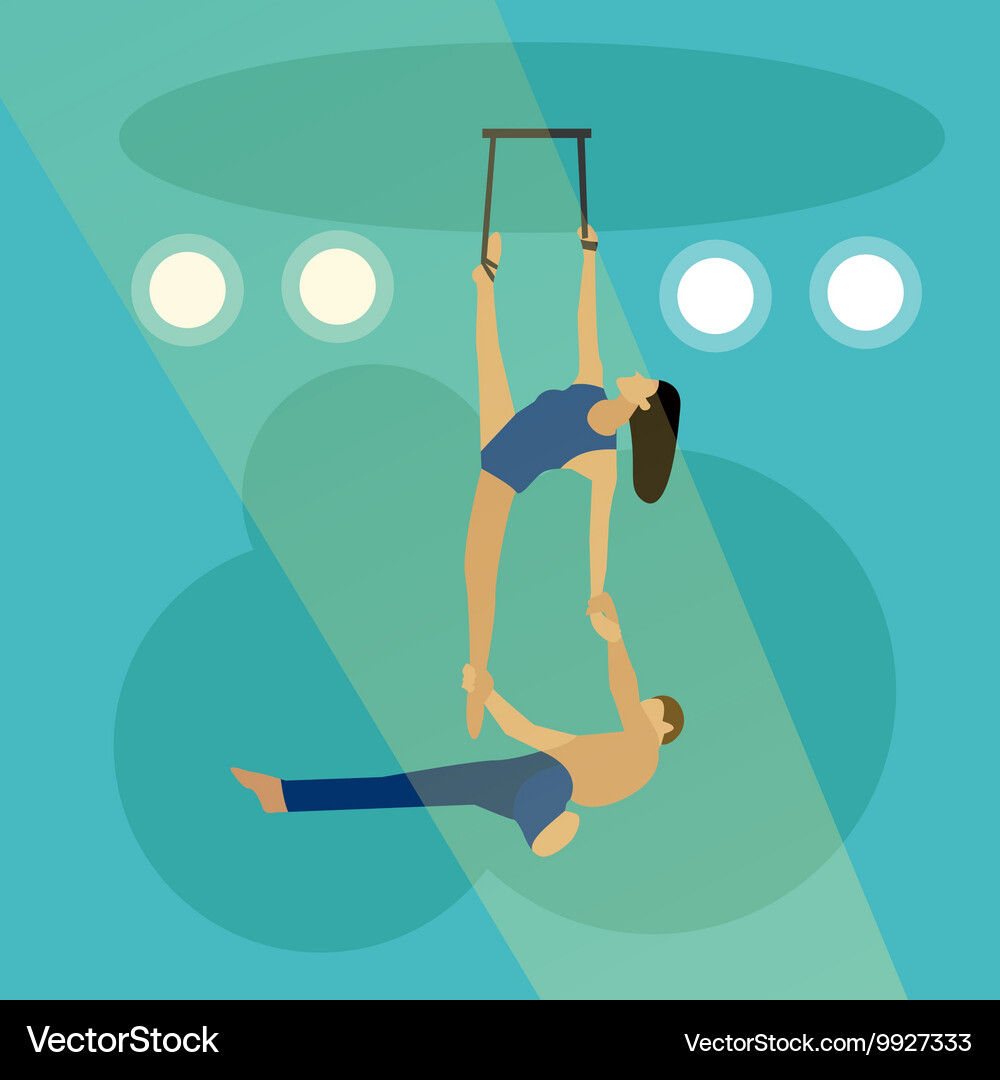 Circus concept banner Acrobats and artists Vector Image