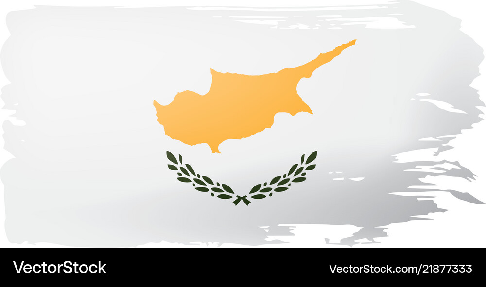 Cyprus flag on a white Royalty Free Vector Image