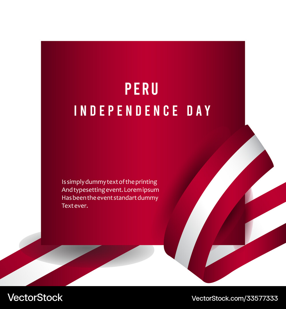 Happy peru independence day celebration poster Vector Image